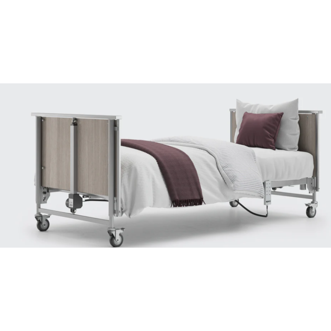 opera classic profiling bed – height adjustable wooden bed for home and care